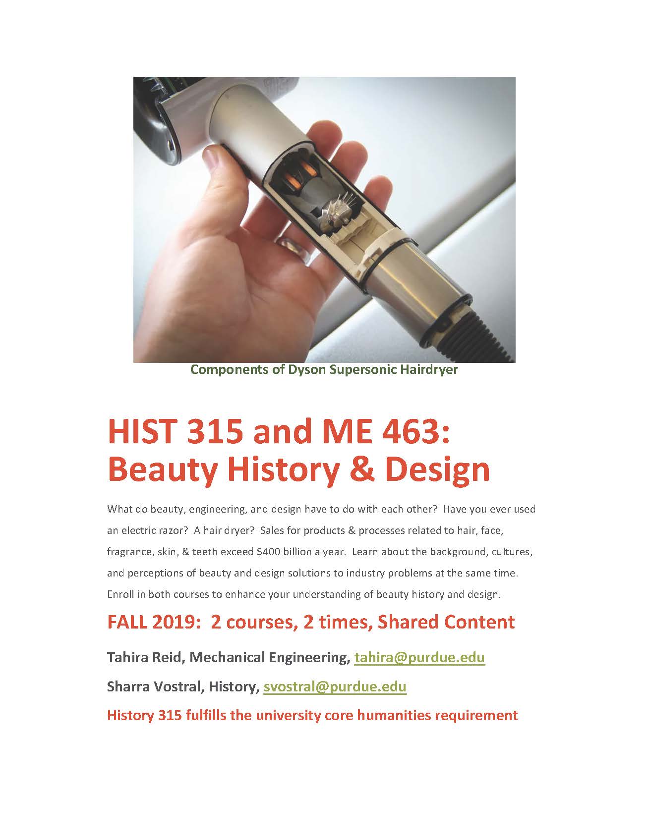 Fall 2019: Beauty History & Design – PurdueME.com