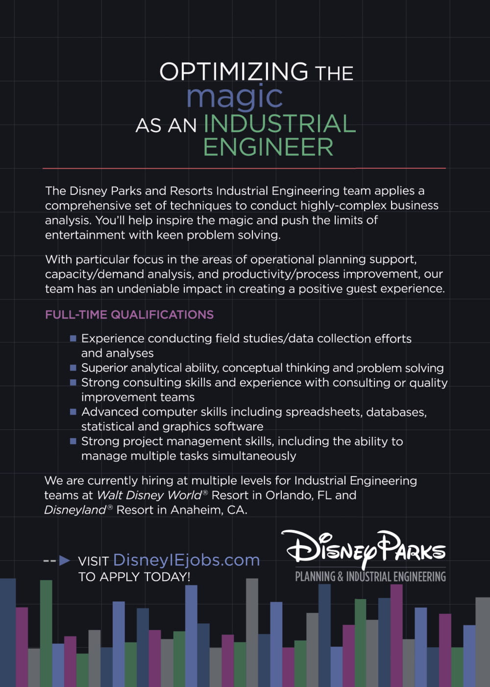 Walt Disney Parks & Resorts Industrial Engineering – Internship and ...
