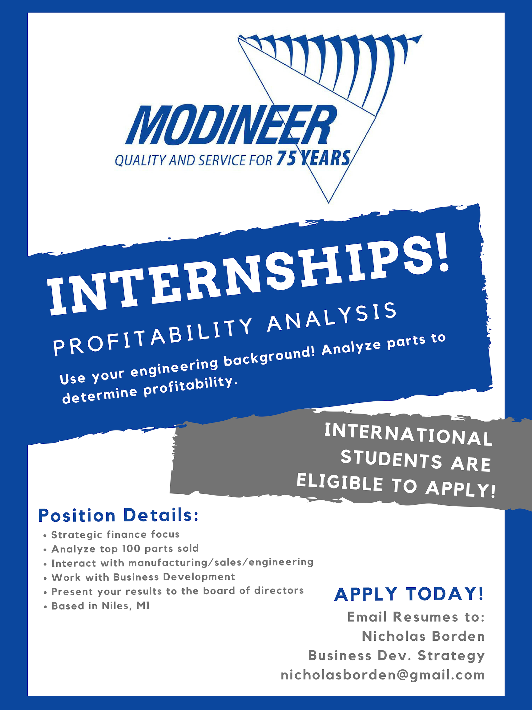 Modineer Summer Internships | International Students Eligible to Apply ...
