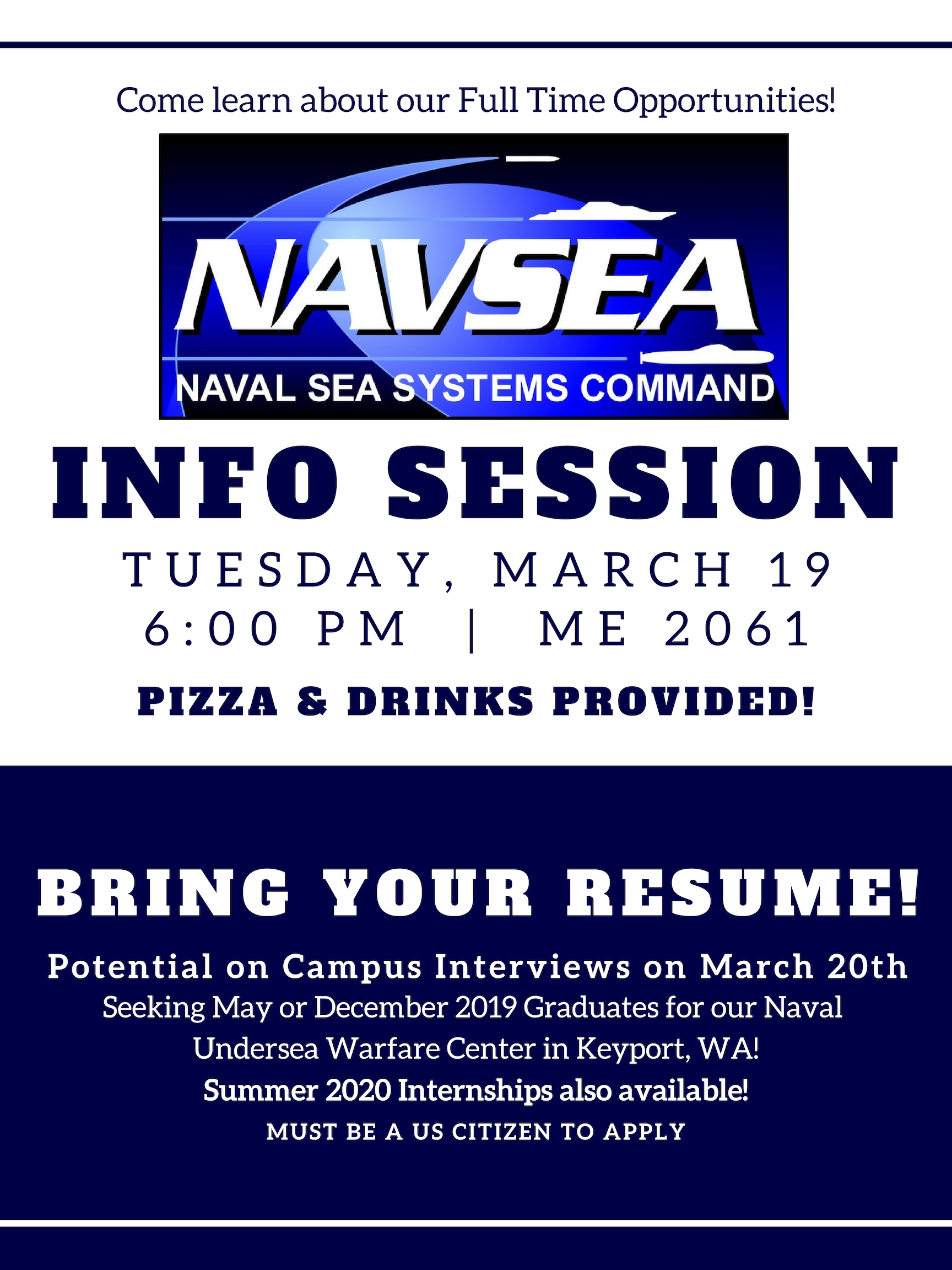 NAVSEA Info Session – 3/19 – Undergraduate Blog