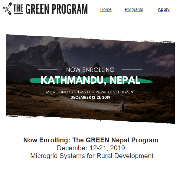 The Green Program – Microgrids in Nepal – PurdueME.com