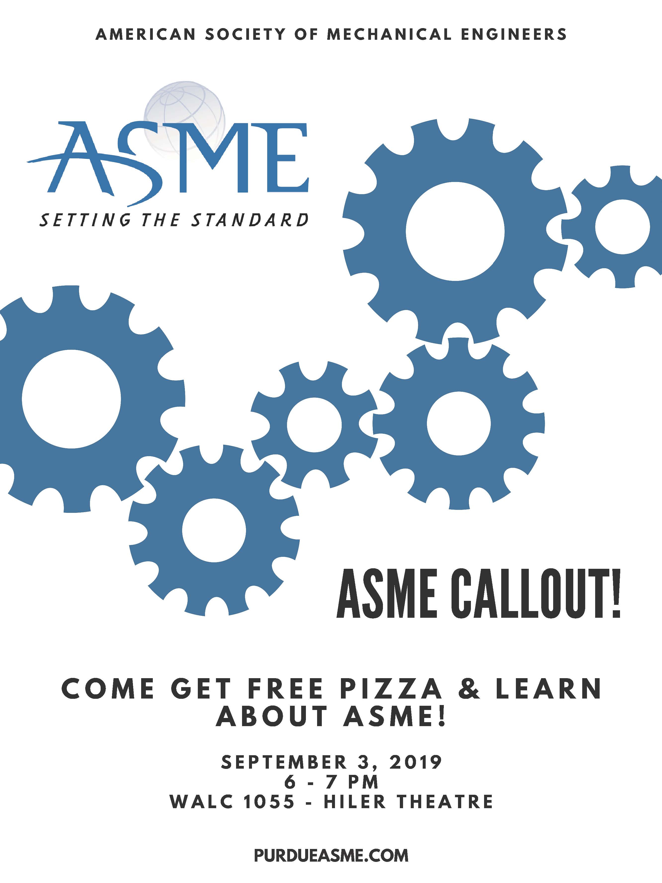 Purdue ASME Callout | 09/03 @ 6:00PM – Undergraduate Blog