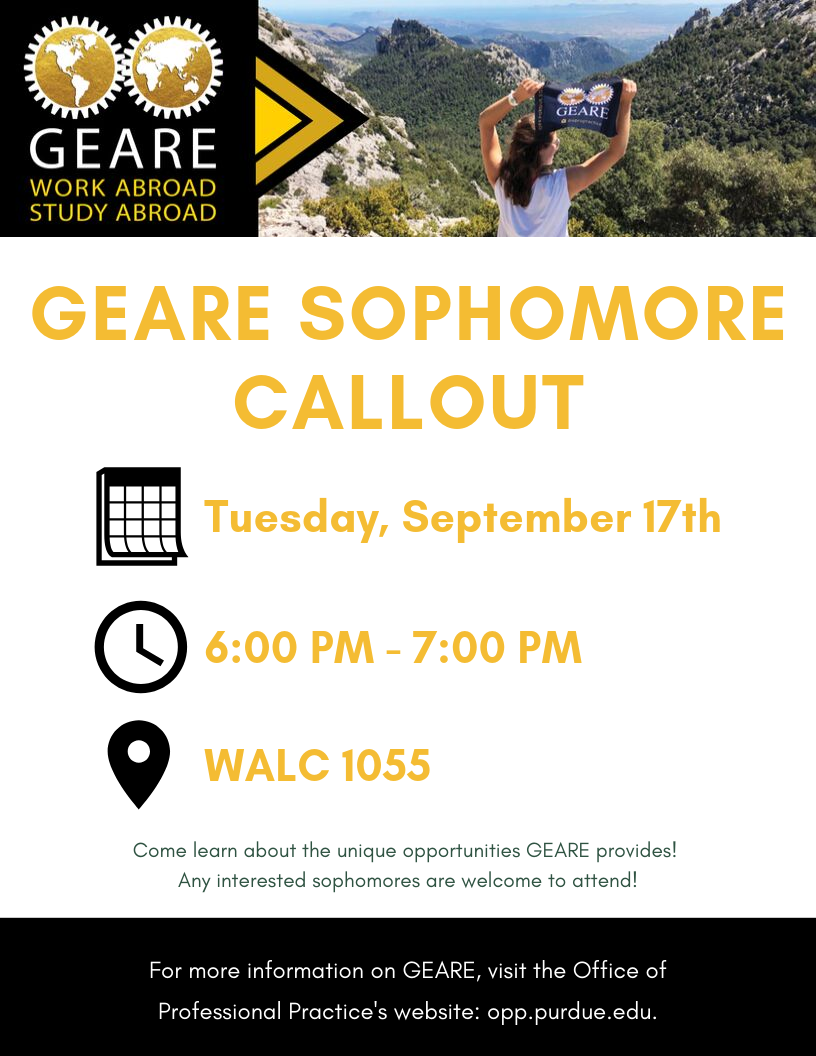 GEARE Sophomore Callout – Undergraduate Blog