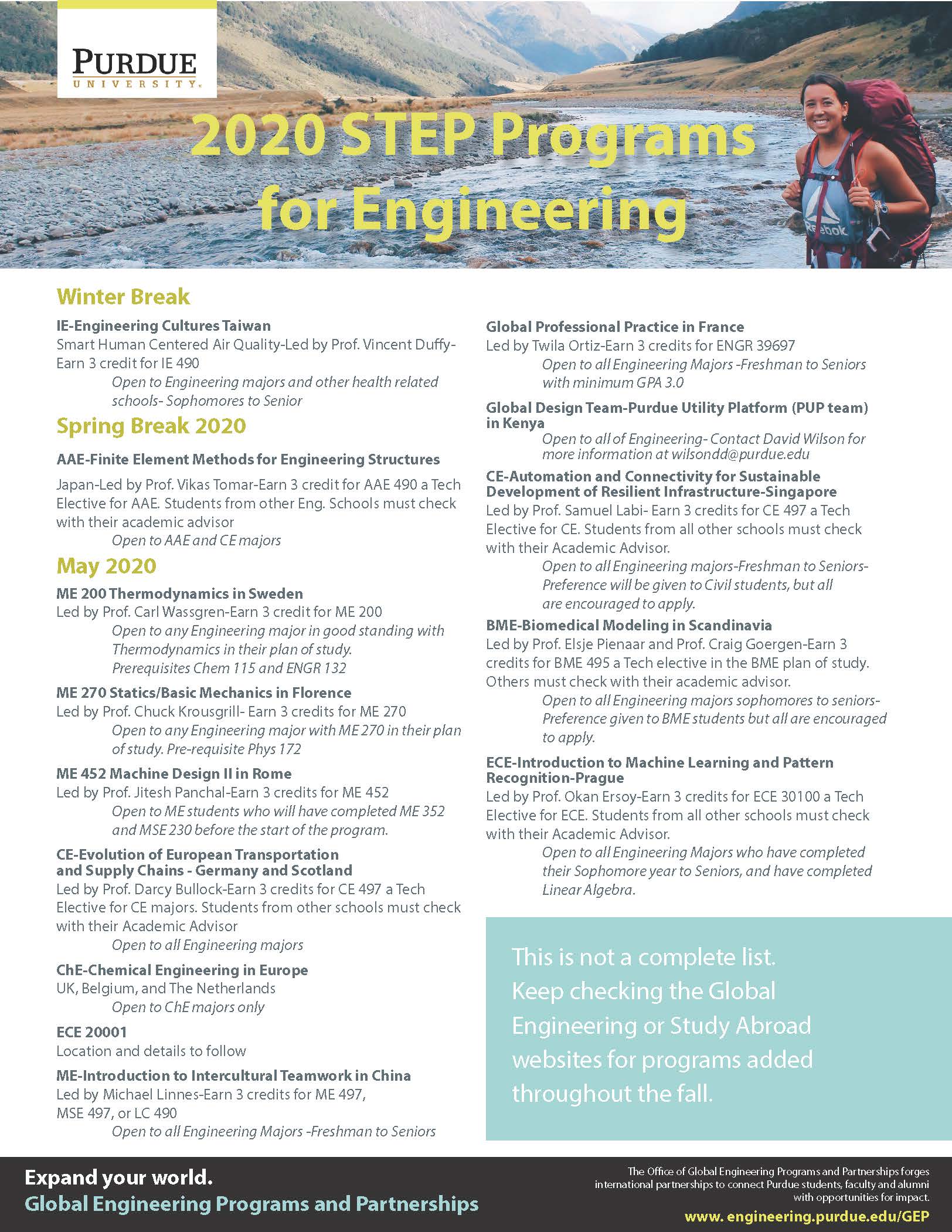 2020 STEP Programs – PurdueME.com