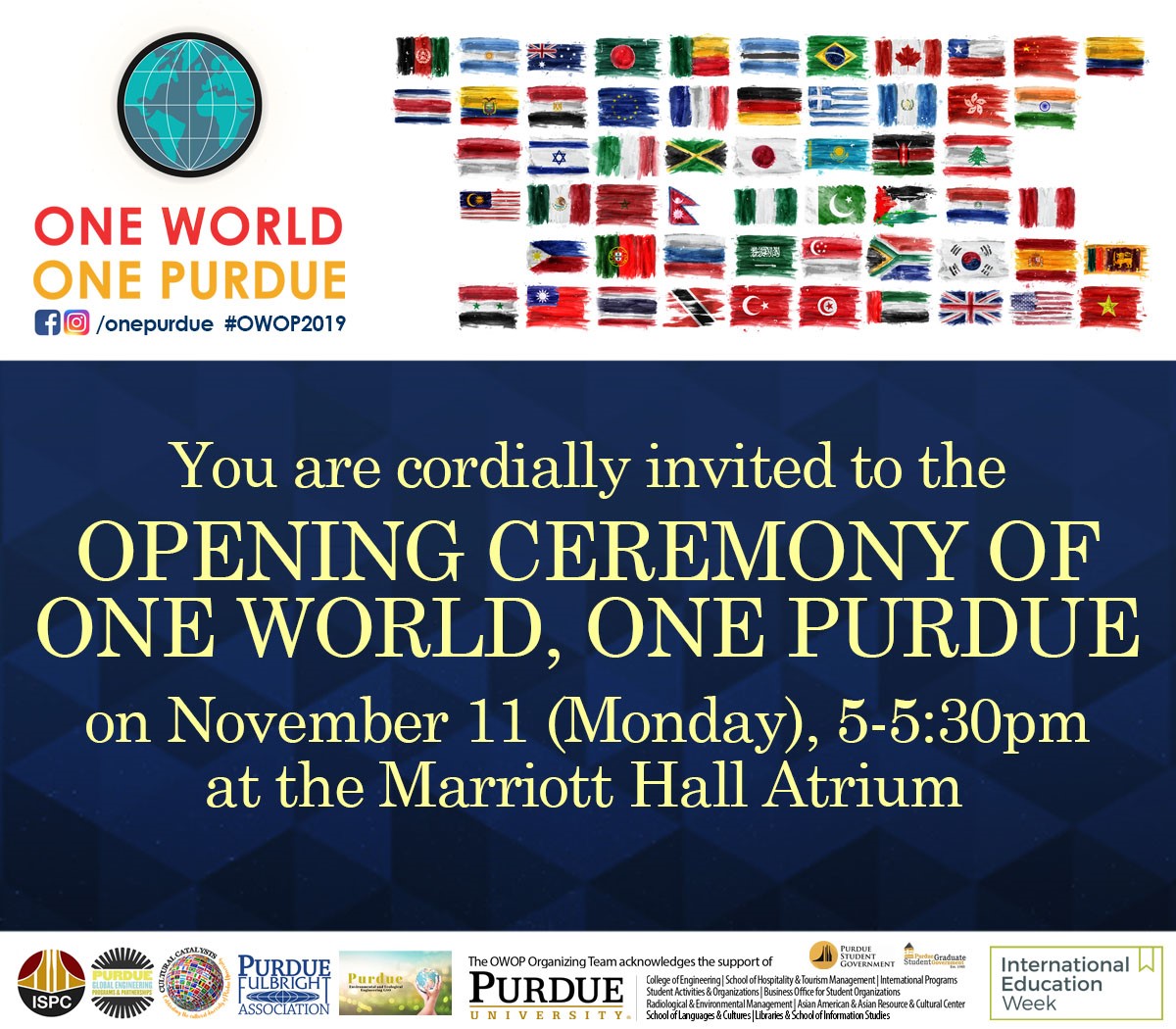 Invitation to One World, One Purdue Opening Ceremony – PurdueME.com