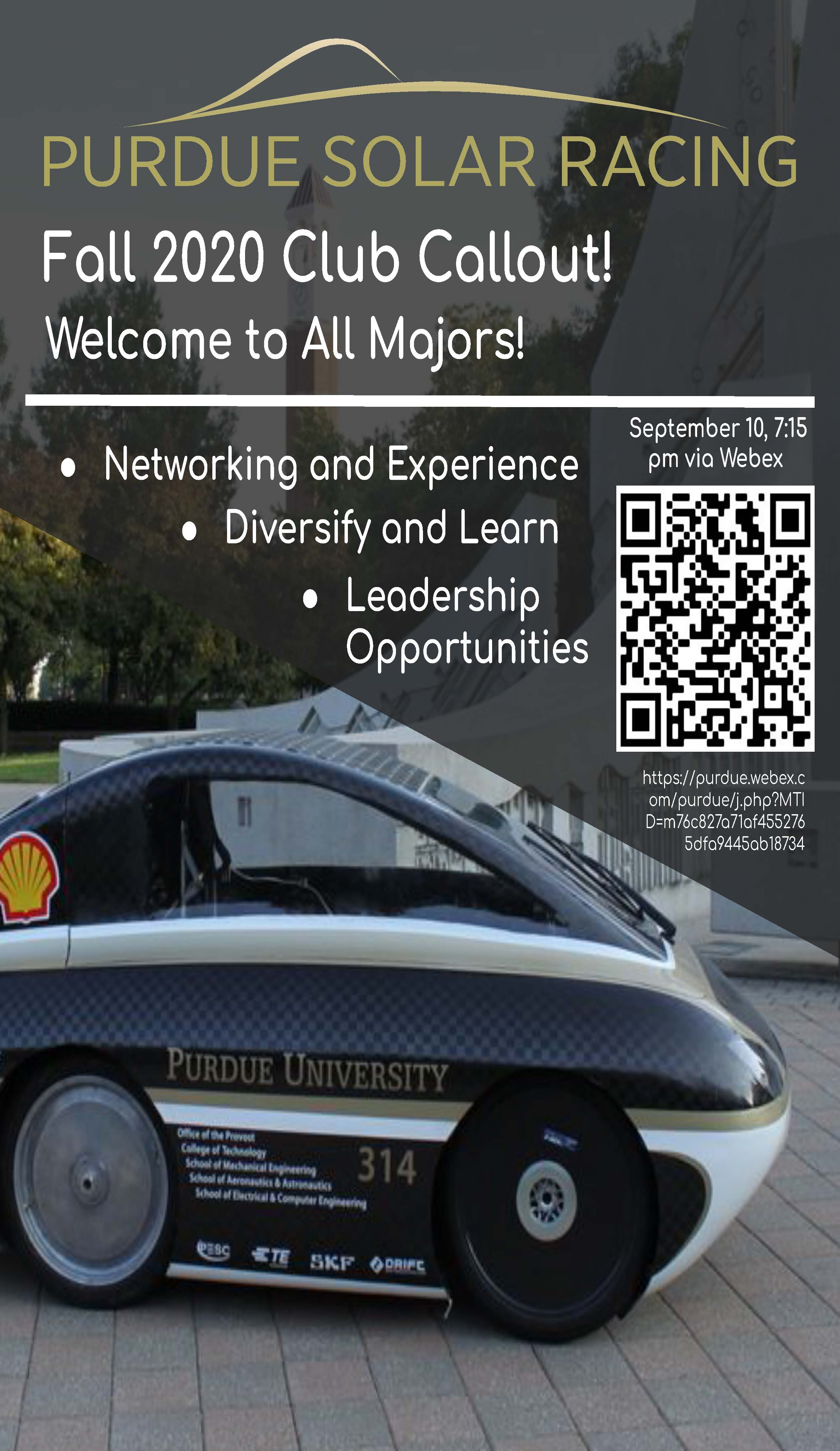 Purdue Solar Racing Callout – 9/10 – Undergraduate Blog