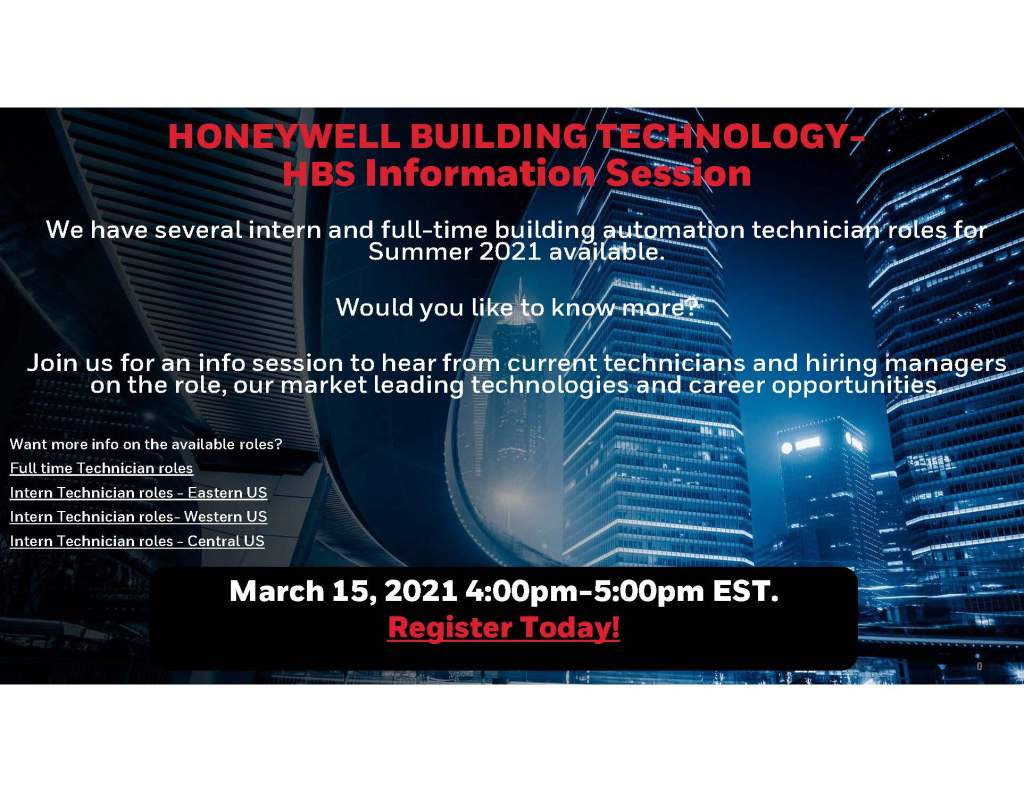 Honeywell Building Technology – HBS Information Session – PurdueME.com