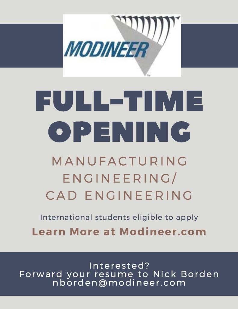 Full-Time Opening at Modineer – PurdueME.com