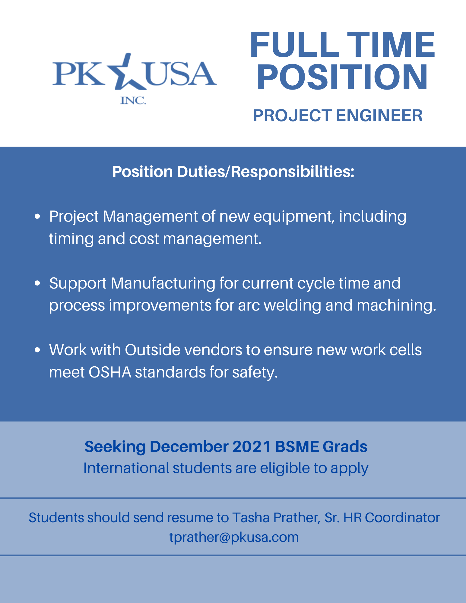 PK USA – Full Time Opportunity – Undergraduate Blog