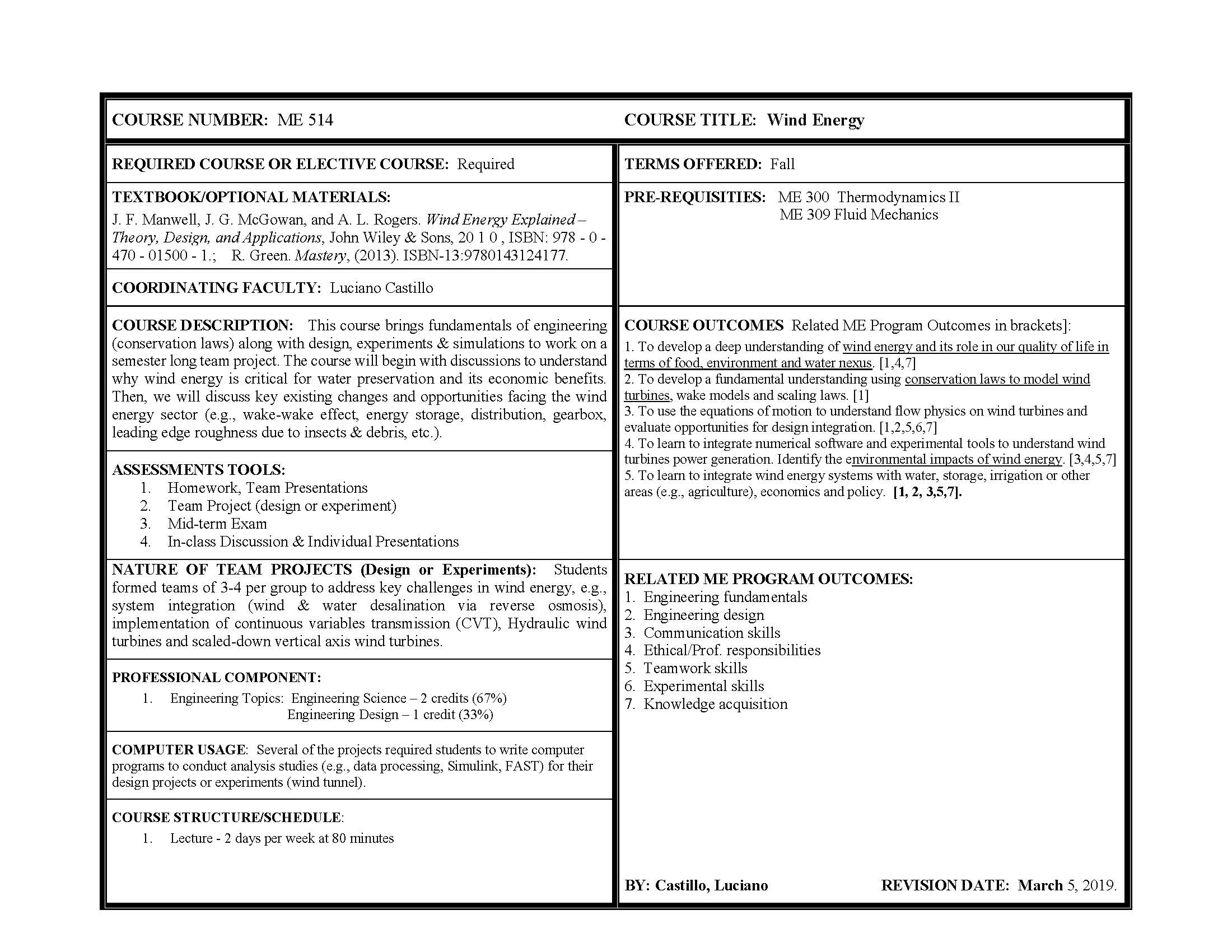 ME Elective: ME 514 Wind Energy – PurdueME.com
