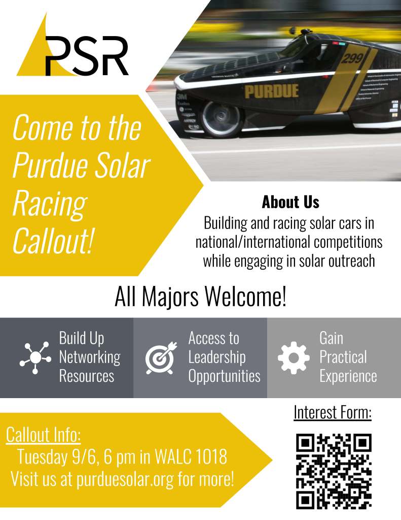 Purdue Solar Racing Callout – PurdueME.com