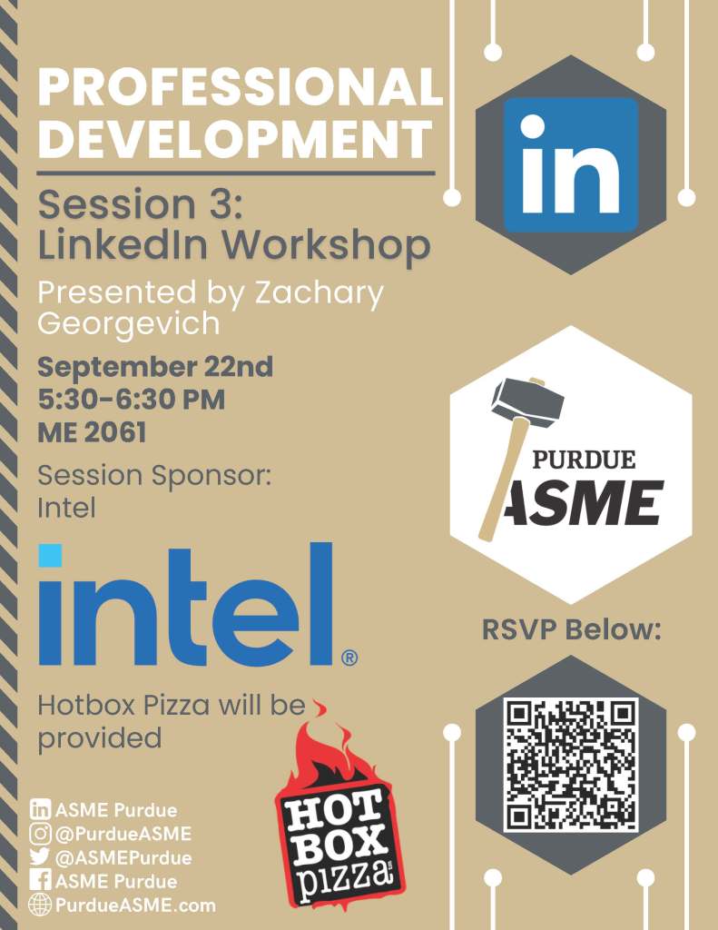 ASME Professional Development: LinkedIn Workshop – PurdueME.com