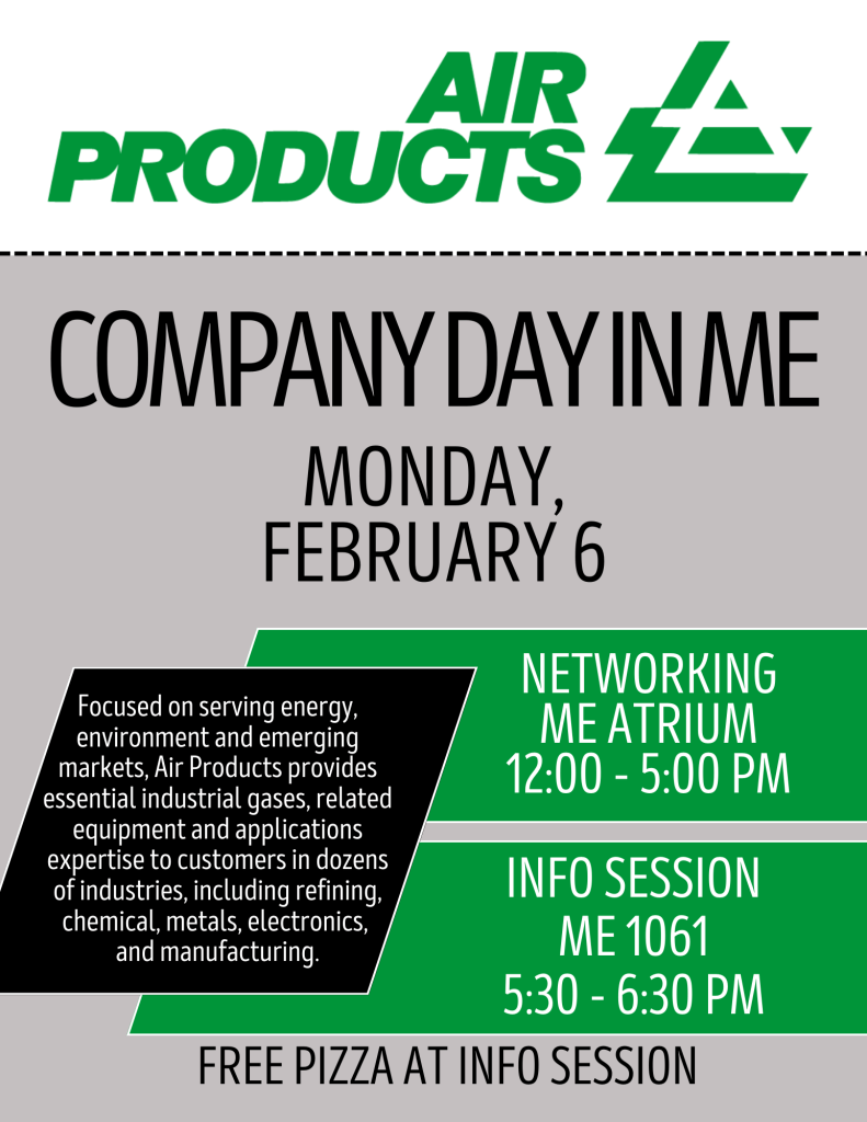 Air Products Company Day in ME–TODAY! – PurdueME.com