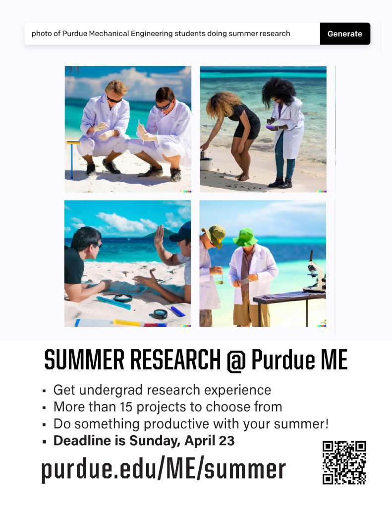 ME Undergraduate Summer Research Application Now Open! – PurdueME.com