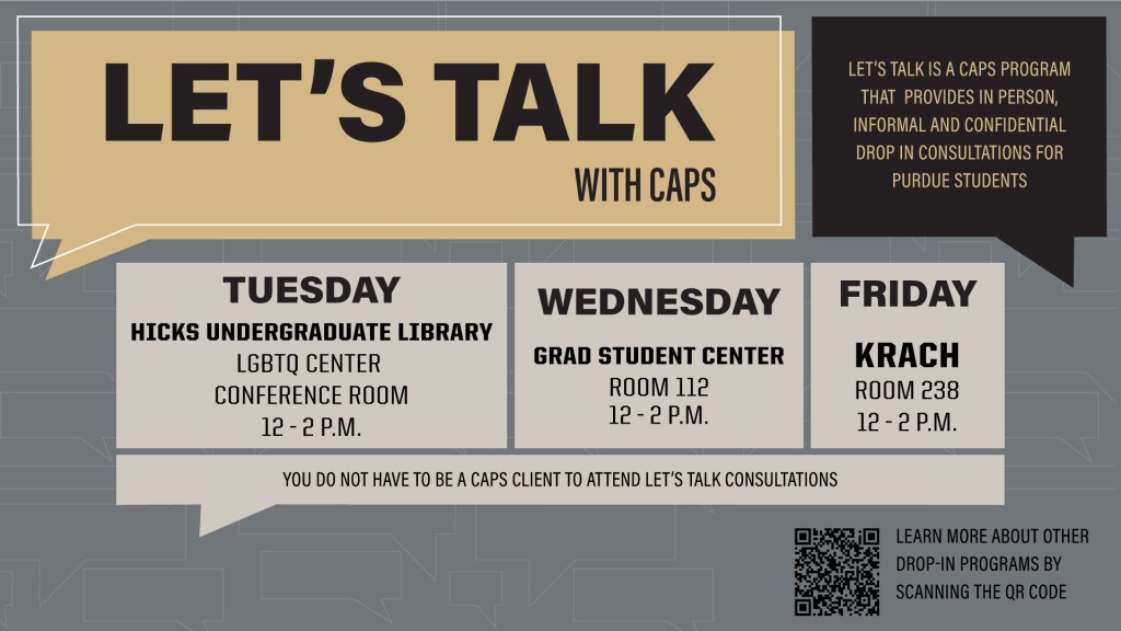Let’s Talk with Caps- Drop in consultations. – PurdueME.com