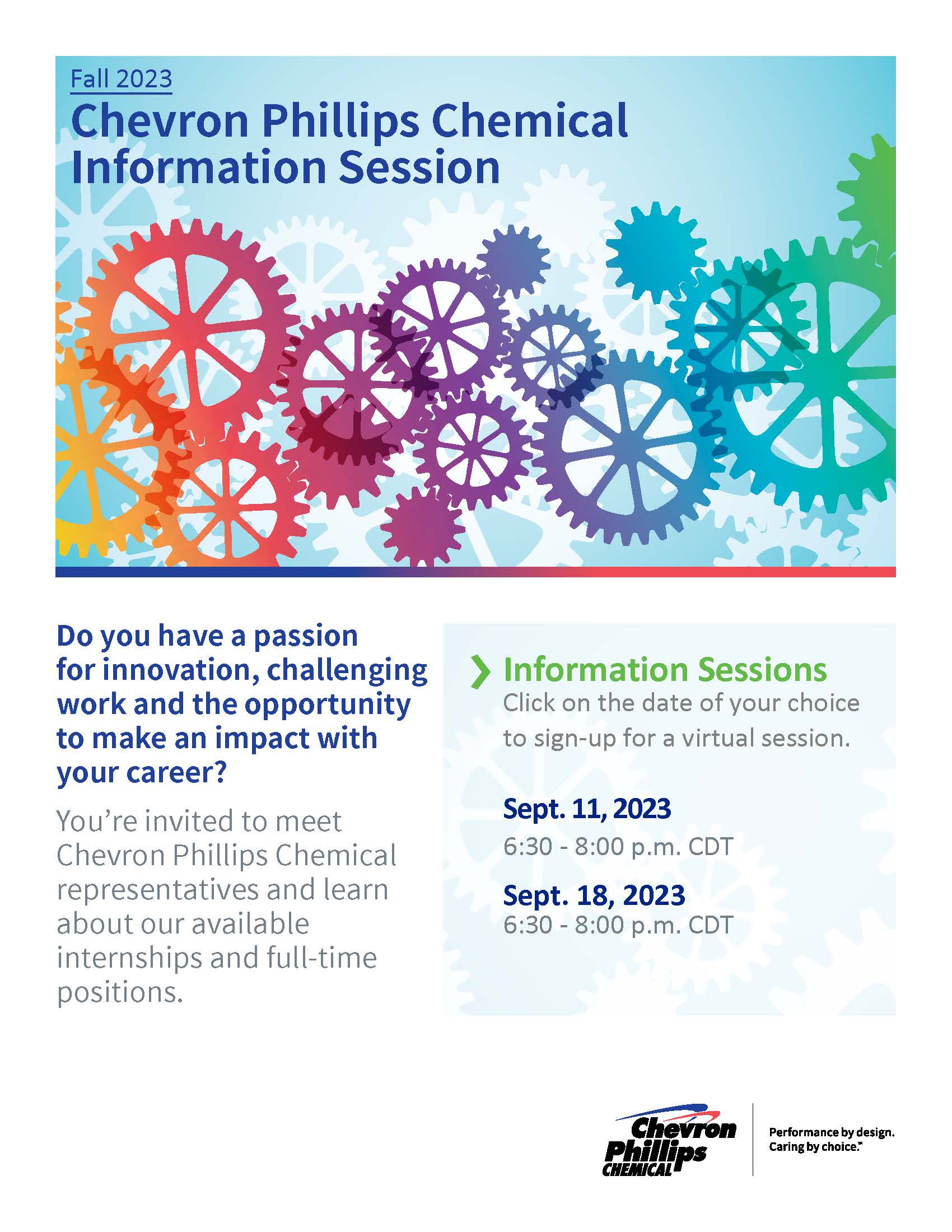 Chevron Phillips Chemical Info sessions- 9/11 and 9/18 – Undergraduate Blog