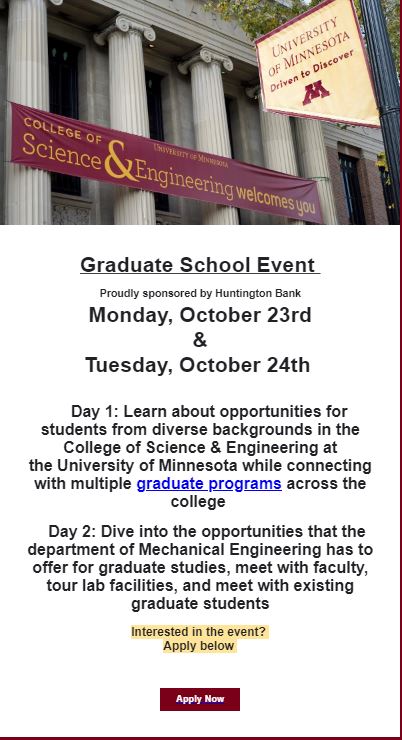 University of Minnesota Grad School Event – PurdueME.com