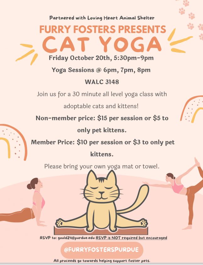 Cat Yoga- 10/20 – PurdueME.com