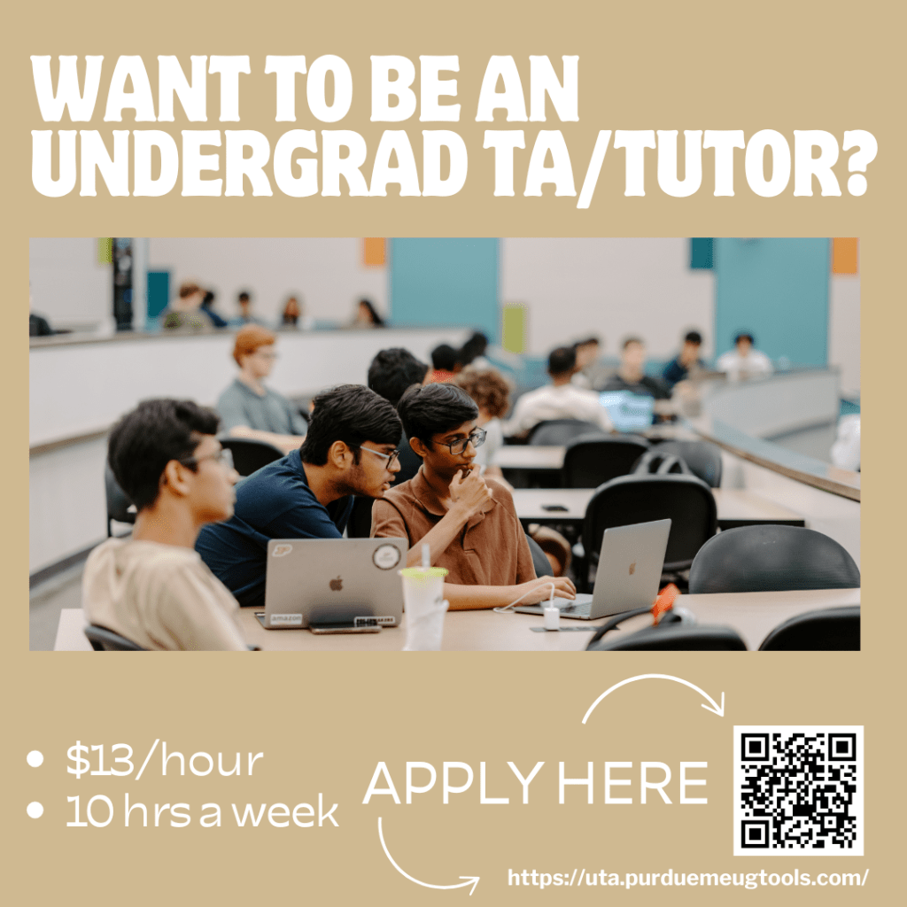 Apply to be an Undergrad TA/Tutor – PurdueME.com